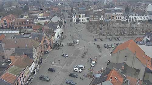 Live Webcam View of Markt Lokeren Square in East Flanders, Belgium