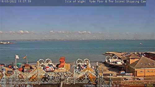 Live Webcam Isle of Wight Ryde Pier & Solent, UK