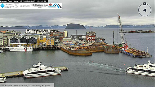 Harstad Harbour, Norway live streaming HD webcam