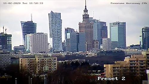 Panorama Central Warsaw Live HD Webcam, Poland