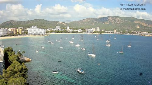 Live Camp de Mar Beach Webcam, in Mallorca, Spain, Balearic Islands