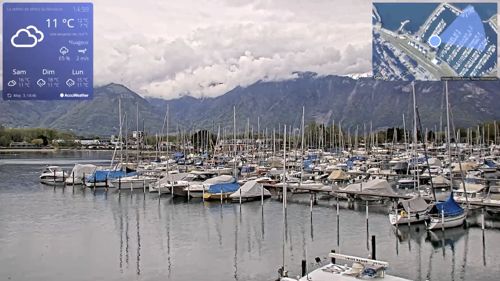 Live Webcam View of Bouveret in Port-Valais, Switzerland