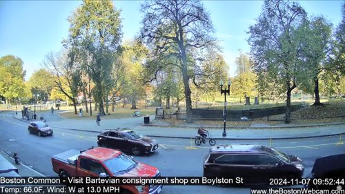 Live Webcam Boston Common on Boylston St., Boston, Massachusetts, USA